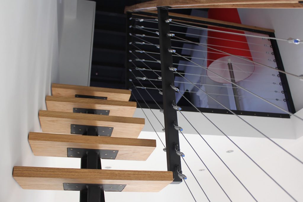 Stainless Steel Rope Staircase - Johnson Bespoke