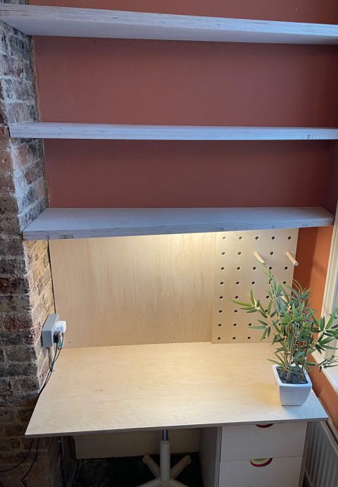 Birch Plywood Desk - Johnson Bespoke Joinery & Metal Fabrication